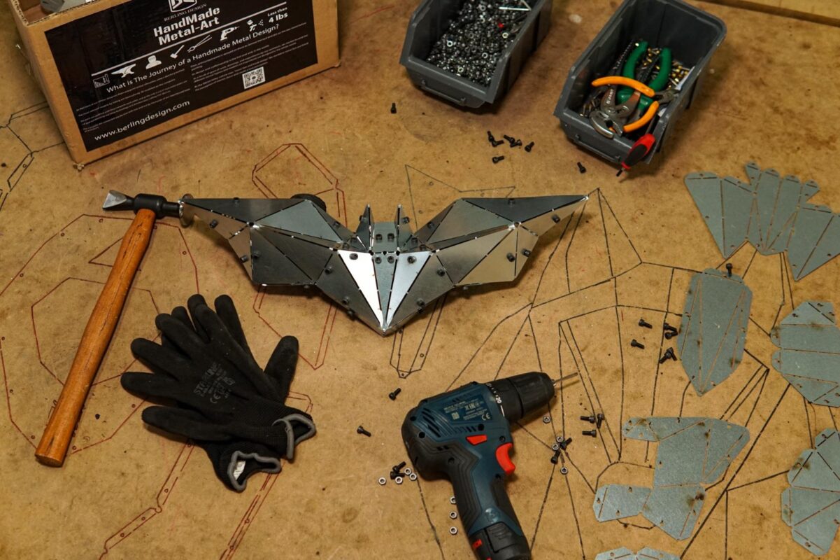 Batman Geometric 3D Metal Statue Wall Decor - Berling Design